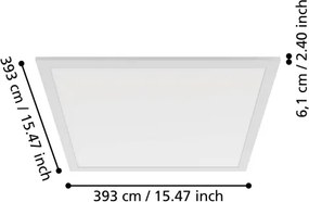 Eglo 901491 - LED Stropní svítidlo MORADILLO LED/18,8W/230V 40x40 cm bílá