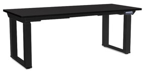Výškově nastavitelný stůl OfficeTech Strong 180 x 80 cm, černá podnož, černá