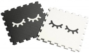 Vylen Pěnové podlahové puzzle Minideckfloor SPINKEJ Černý s bílým spinkej 340 x 340 mm