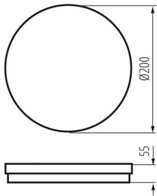LED svítidlo Kanlux BENO ECO 12W CCT O W bílé 12W 3000K/4000K/6500K IP65 38380