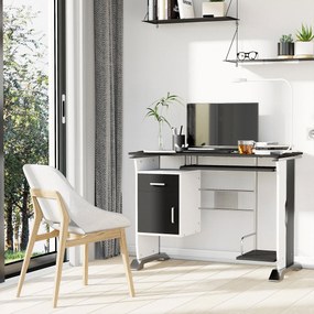HOMCOM PC Počítačový stůl Kancelářský stůl 100x52x75cm Dřevěný nábytek | Aosom