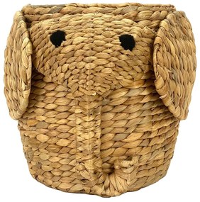 Dětský koš na hračky z vodního hyacintu v přírodní barvě ø 30x35 cm Elephant – Compactor