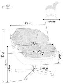 Křeslo Navarre, béžová
