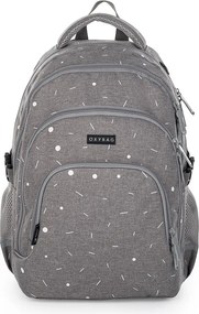 Oxybag Studentský batoh OXY SCOOLER Grey geometric