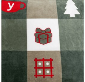 Mikroplyšové povlečení CHRISTMAS SOCKS zelené Rozměr povlečení: 2 ks 70 x 90 cm | 200 x 220 cm