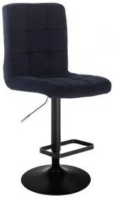 LuxuryForm Barová židle TOLEDO VELUR na černém talíři - černá