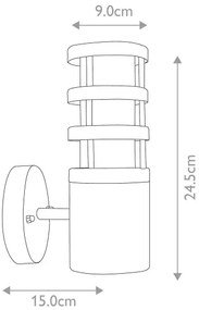 Elstead HORNBAEK-W1 - Venkovní nástěnné svítidlo 1xE27/60W/230V IP44 černá