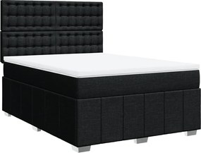 Box spring postel s matrací černá 140x200 cm textil 3294007