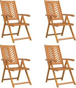 Zahradní křeslo 4 ks Hnědá Masivní akátové dřevo 3154134
