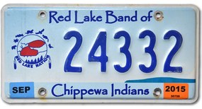 Americká SPZ Minnesota Red Lake Tribe 24332