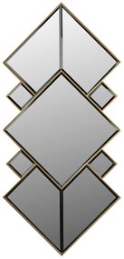 Zlaté kovové závěsné zrcadlo DUTCHBONE MIYU 107 x 51 cm
