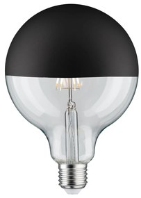 Paulmann 28679 LED žárovka s matně černým vrchlíkem, 6,5W LED 2700K E27 stmívatelná, výška 17,4cm
