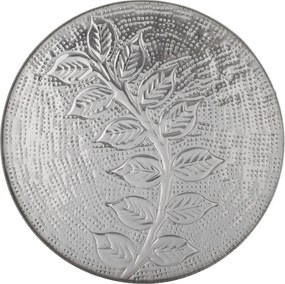 Dekorativní podnos Leila kovový 30 cm stříbrný
