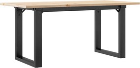 Konferenční stolek s O rámem 100x50x45 cm borové dřevo a ocel 3282666