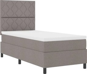 Postel s boxspringem s čelo Taupe 100 x 200 cm textil 3339445