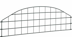 Obloukový zahradní plot 77,3 x 26 cm zelený 146101