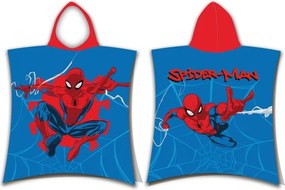 Jerry Fabrics Plážová osuška pončo Spider-man Webshot 50x115 cm