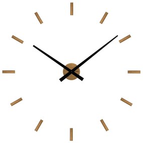 VLAHA VCT1042 dubové samolepicí hodiny Minimal černá, pr. 80 cm