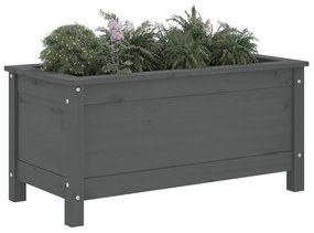Zahradní truhlík šedý 82,5 x 40 x 39 cm masivní borové dřevo,  825256