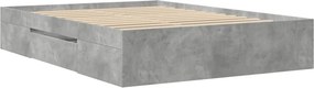 Rám postele betonově šedý 120 x 200 cm kompozitní dřevo 3295481