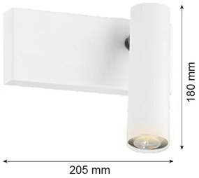 Argon 8064 - Nástěnné bodové svítidlo ETNA 1xG9/6W/230V bílá