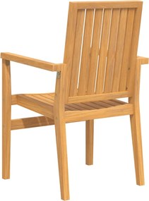 Stohovatelné zahradní židle 4 ks 56,5x57,5x91 cm masivní teak 3157901