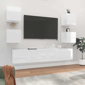 vidaXL 6dílný set TV skříněk kompozitní dřevo [3114258] Barva: Betonová šedá