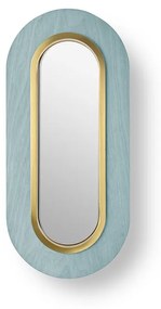 Oválné zrcadlové svítidlo ze dřevěné dýhy Lens Oval Wall  Oválné zrcadlové svítidlo ze dřevěné dýhy Lens Oval Wall Barva svítidla: Zlatá, Dekor:…