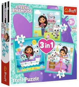 Puzzle 3v1 Gabbyiny aktivity/Gabby´s Dollhouse 20x19,5 cm