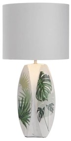 Bílo-zelená stolní lampa s textilním stínidlem (výška 59 cm) Palma – Candellux Lighting