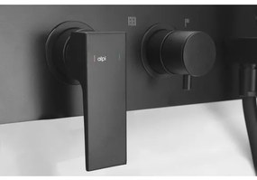 Sapho Dimy Podomítková sprchová baterie s ruční sprchou, 2 výstupy, černá mat DM142BL