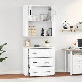 Skříň highboard bílá kompozitní dřevo 3185383
