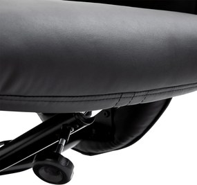 HOMCOM polohovací křeslo TV křeslo masážní křeslo s taburetem úložný prostor s 10 vibračními body umělá kůže černá 76 x 81 x 105 cm