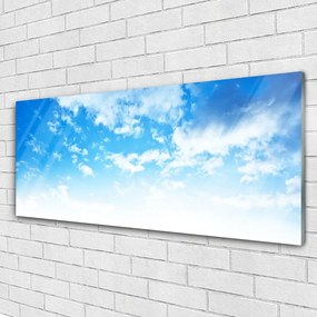 akrylový obraz Nebe Mraky Krajina 125x50 cm