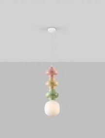 LED růžovo-žluto-zelené moderní svítidlo Clio