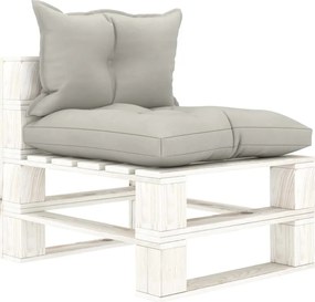 vidaXL 5dílná zahradní sedací souprava z palet a podušky dřevo [3052405] Barva: Bílá