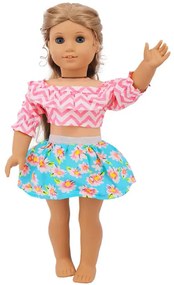 Šatičky pro panenky Baby Born a American girl (43 cm) Varianta: XM131 modro růžový set