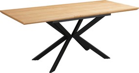 XXXLutz JÍDELNÍ STŮL, přírodní barvy, černá, 140-180/80/76 cm MID.YOU - Jídelní stoly - 000055013501
