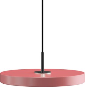 Závěsná lampa Asteria Mini s černým držákem růžová