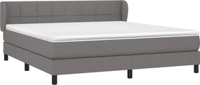 Box spring postel s matrací tmavě šedá 180x200 cm textil 3126262