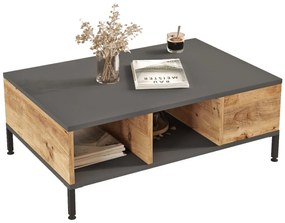 Designový konferenční stolek Palesa 90 cm borovice/antracitový