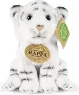 RAPPA Plyšový tygr bílý sedící 15 cm / ECO-FRIENDLY / od 0 měsíců
