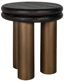 OnaDnes -20% Černý dubový odkládací stolek Richmond Macaron 50 cm
