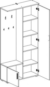 Casarredo - Komfort nábytek Předsíňová stěna CUBA