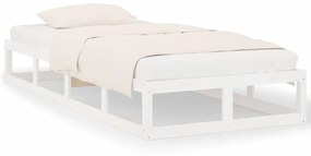 vidaXL Rám postele bílý 100 x 200 cm masivní dřevo
