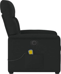 Elektrické masážní polohovací křeslo černé textil 3303024