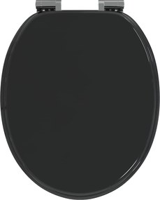 Toaletní sedátko s tlumeným zavíráním 2 ks Černý 44 x 38 cm 3414530