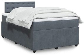Box spring postel s matrací tmavě šedý 120x190 cm samet 3289999