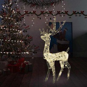 Vánoční dekorace akrylový sob 140 LED 128 cm teplé bílé světlo 329781