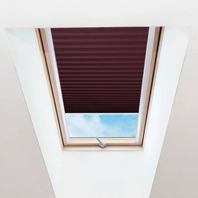 Roleta Plisé na střešní okna, Průsvitná, Bordó, P 025 , 30 x 150 cm